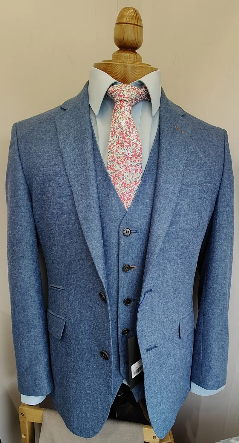 Scott by the label Linen Blend Blue S23110JC/150